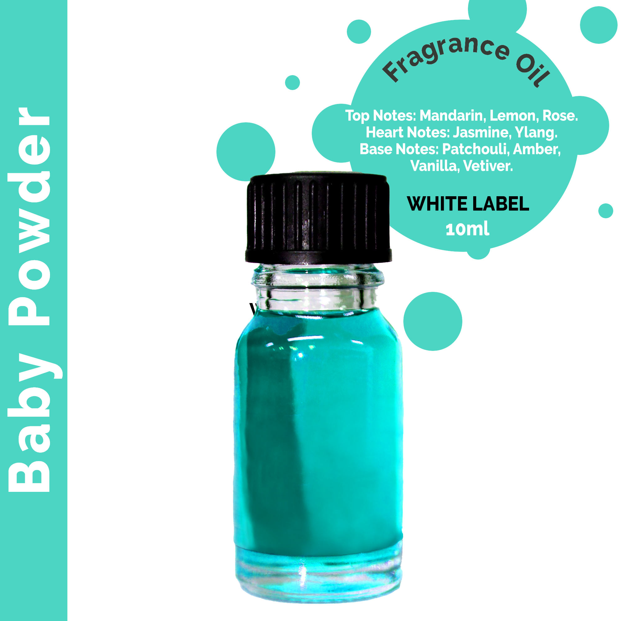 Baby Powder Fragrance Oil 10ml - White Label - AW Aromatics - White ...