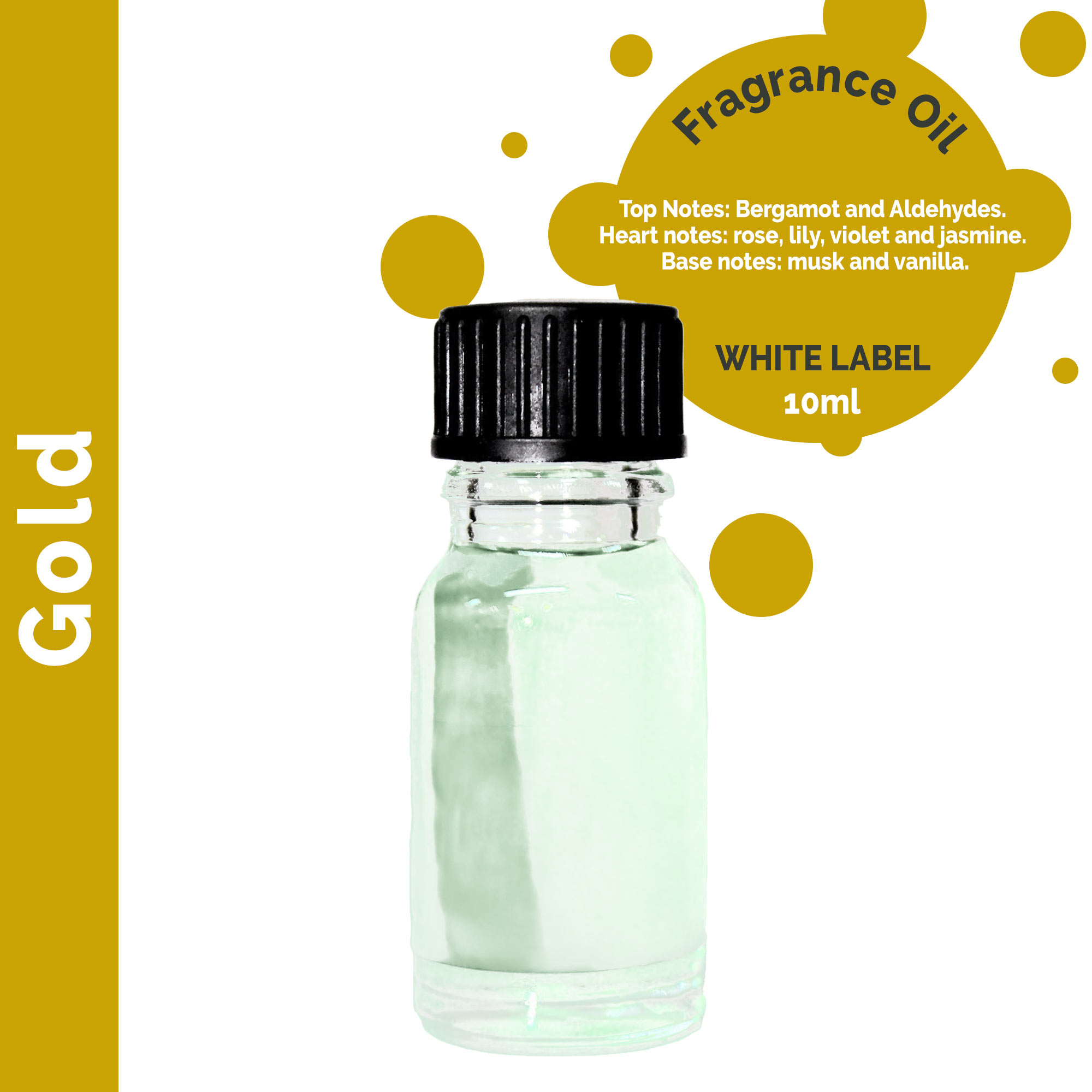 Gold Fragrance Oil 10ml - White Label - AW Aromatics - White Label ...